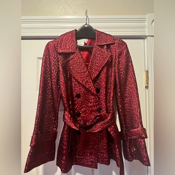 Worth | Jackets & Coats | Red Metallic Blazer | Poshmark